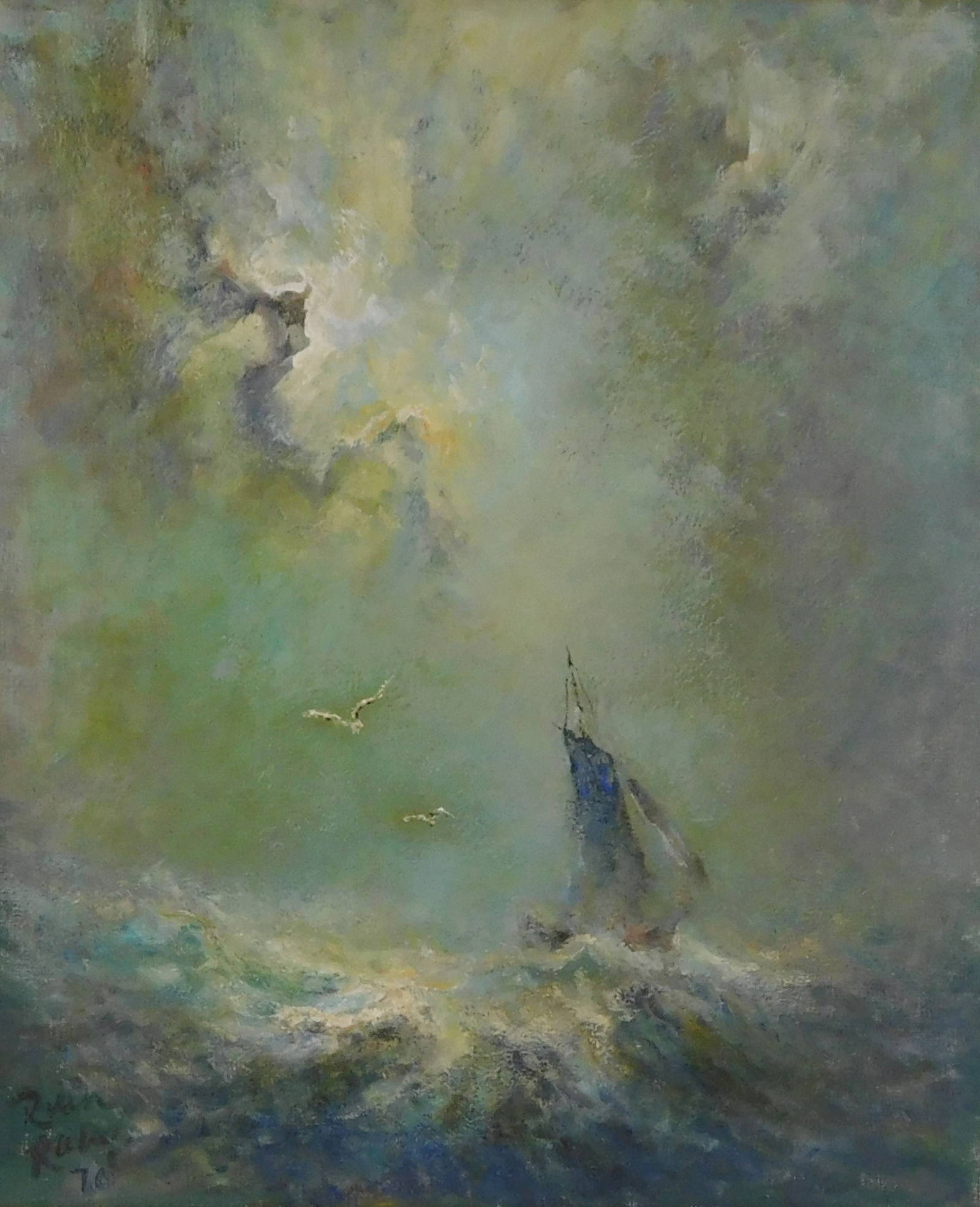 Ruth Raby (connecticut, 1921-1998), Oil On Canvas, C. 1970, Sailing ...