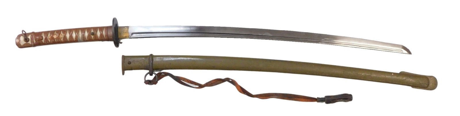 Asian: Ww2 Japanese Type 95 Nco Shin Gunto In Scabbard, C. 1943, 26 ...