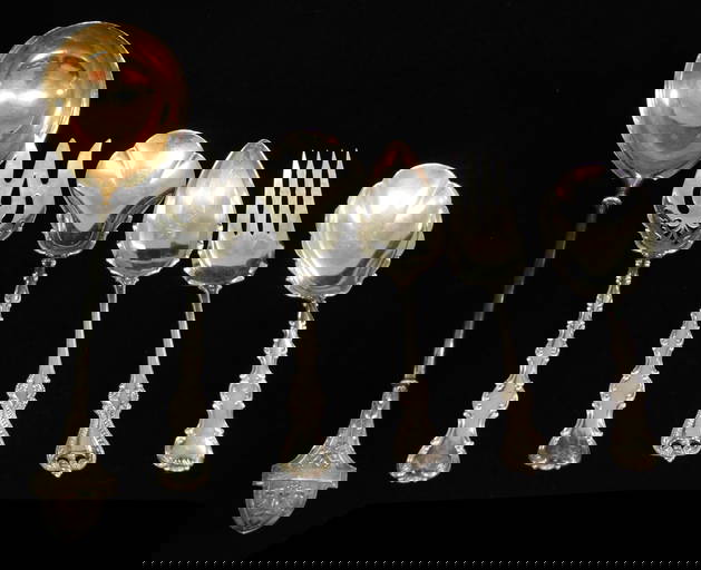 Sterling: Gorham, Whiting, Six Serving Pieces Including Three Gorham ...