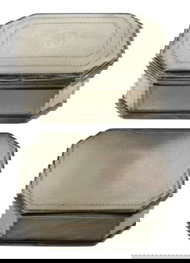 Two Georgian Mother Of Pearl Patch Boxes, English, C. 1800, Silver ...