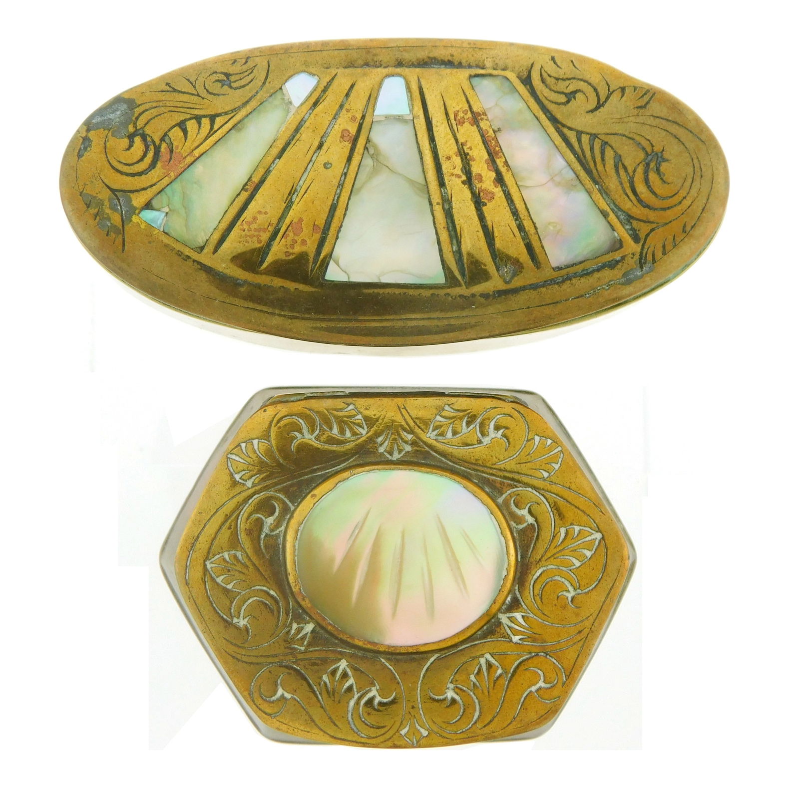 Two Brass Patch/ Snuff Boxes, Late 18th/ 19th C., English Or Dutch, One ...