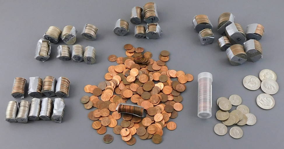 Coins: Face Value Us Coins, Plus Some 90% Silver Us Coins, Including ...