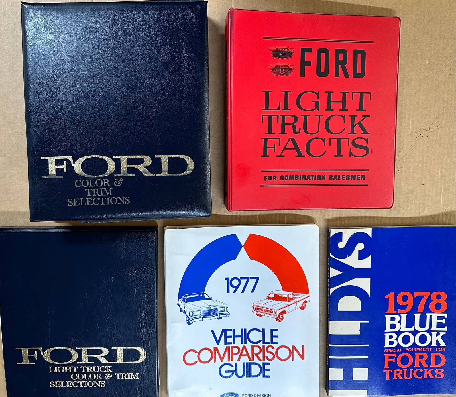 Five Ford Truck Dealer Items - 1965 Red Cover, Bronco, F150, Ranchero ...