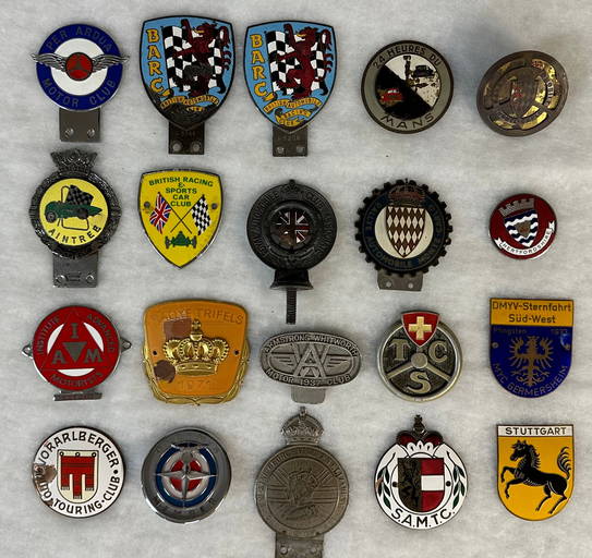 Twenty Badges, Mount On Badge Bars, Radiator Shells, Etc, Various ...