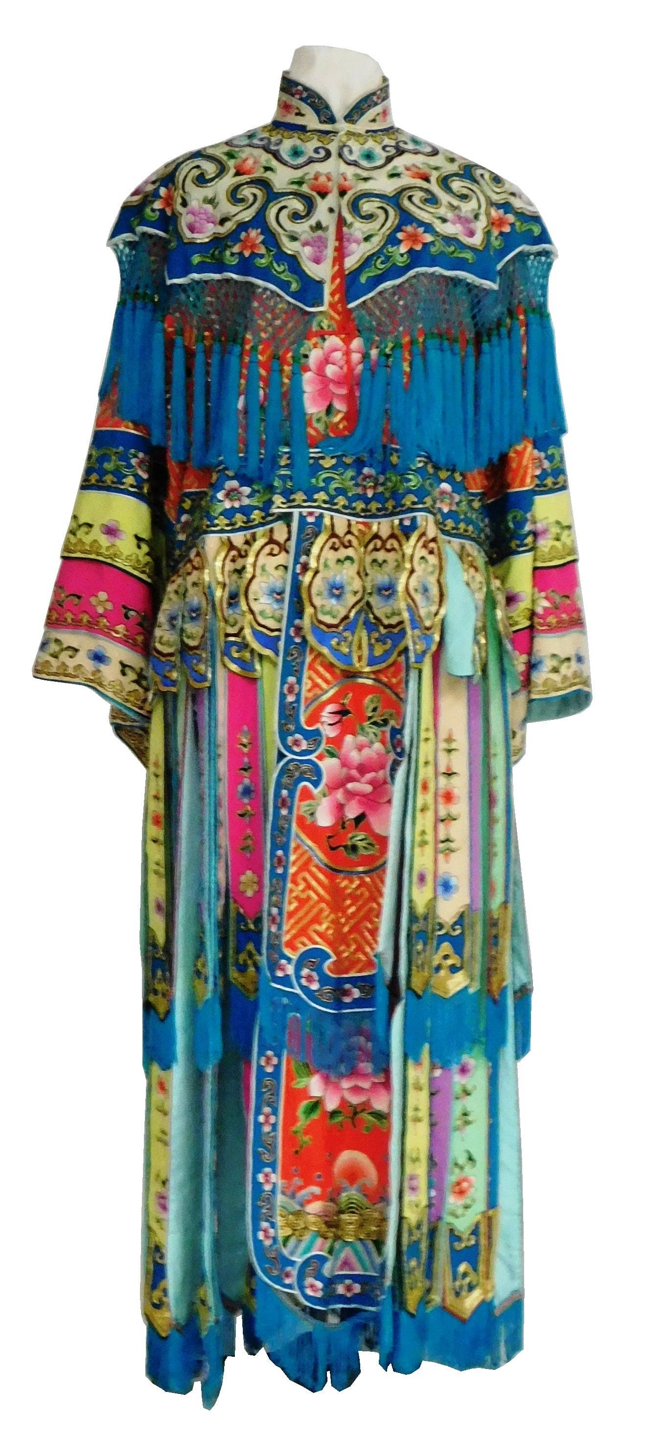 Asian: Chinese Opera/theatrical Costume Robe, 20th C., Long Multi ...