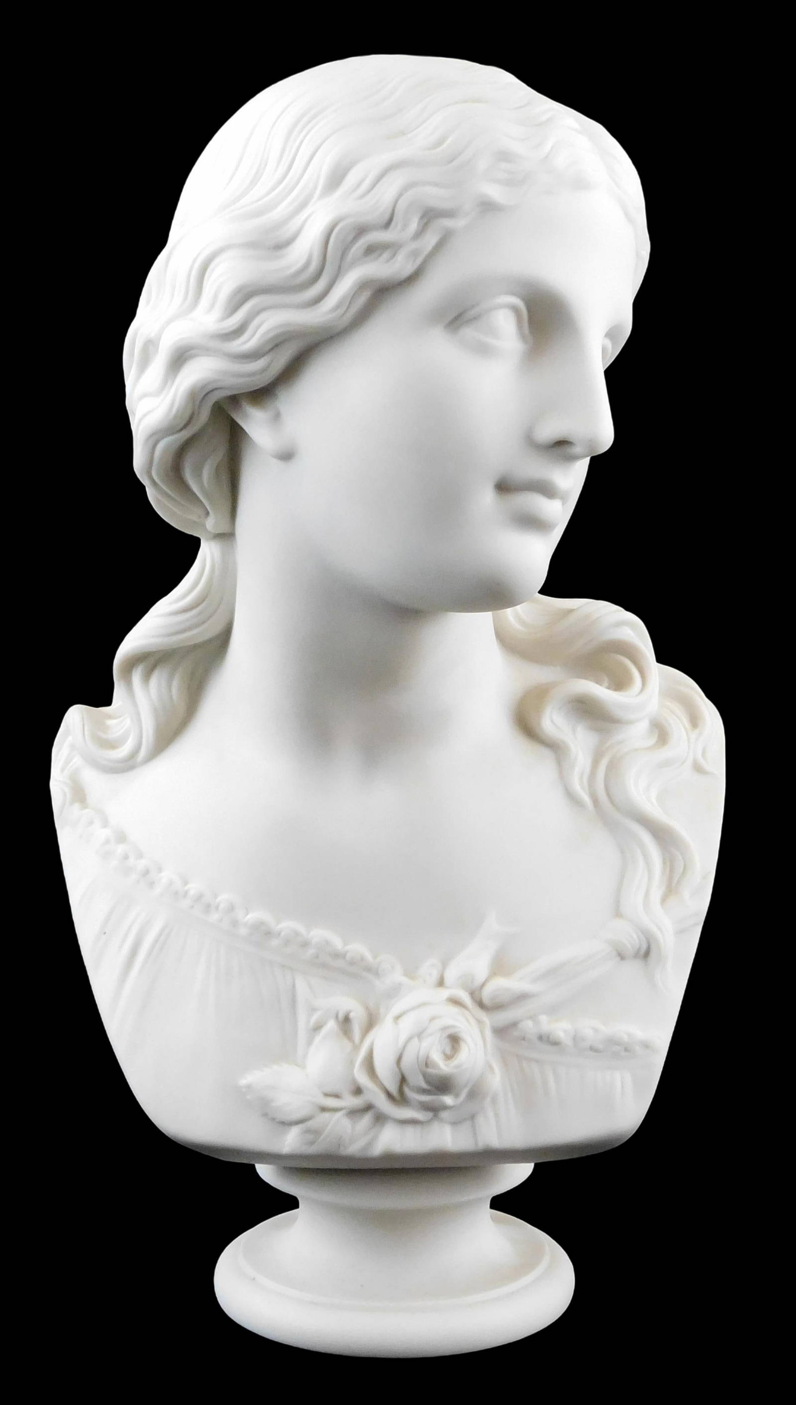 Sculpture: Copeland Parian Bust "love" After Raphael Monti, Late 19th C ...