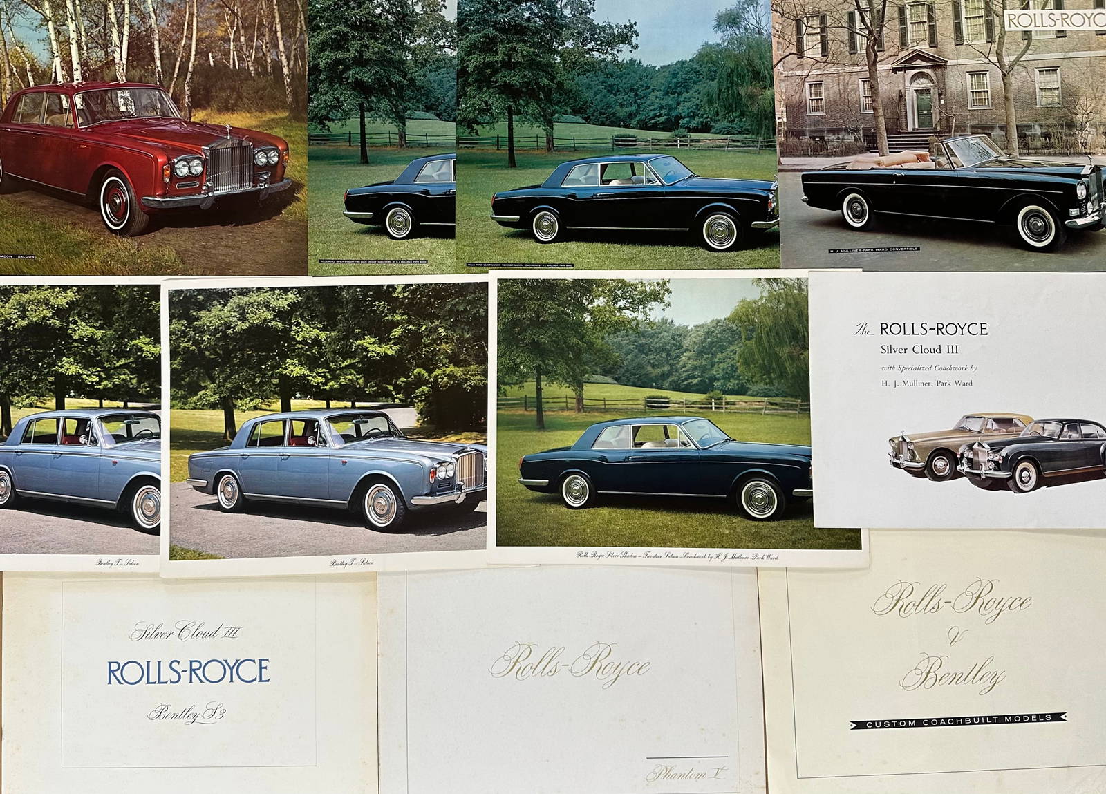 1950’s - 1970’s Rolls Royce And Bentley - Twenty Eight Brochures, Four Single Sheets, Vg To Ex ...