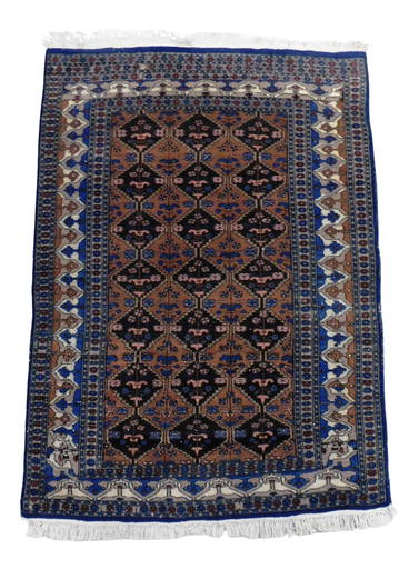 Rug: Modern Bokhara Rug With Unusual Design, 6' L. X 4' 2" W., Blue ...