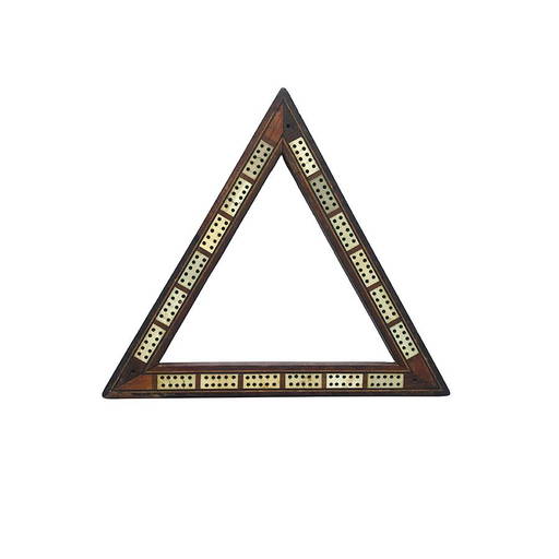 Antique Triangular Cribbage Board