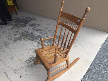 Antique Cane Seat Child’s Rocker