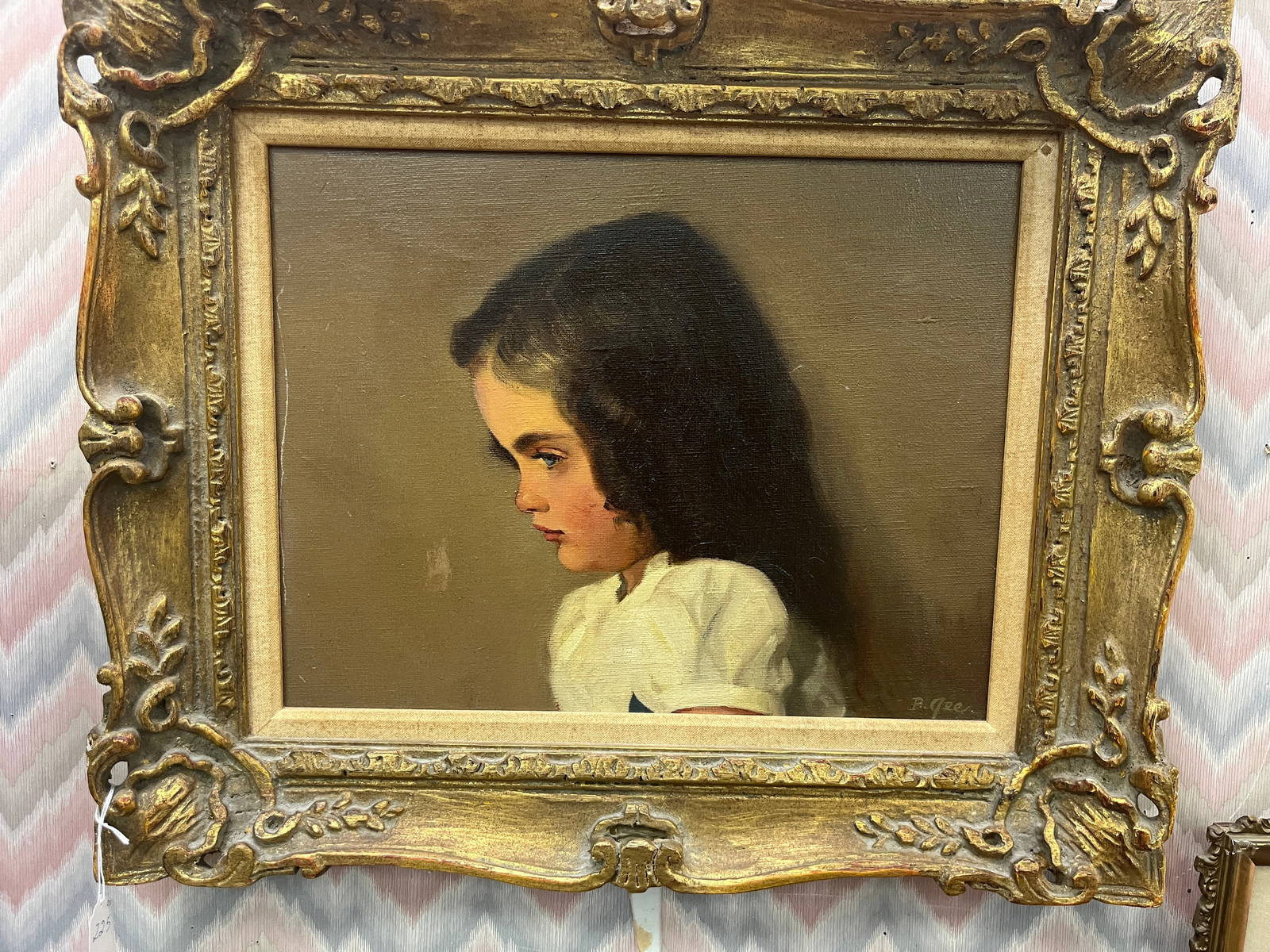 Bob Gee Oil/canvas 'young Girl' Auction