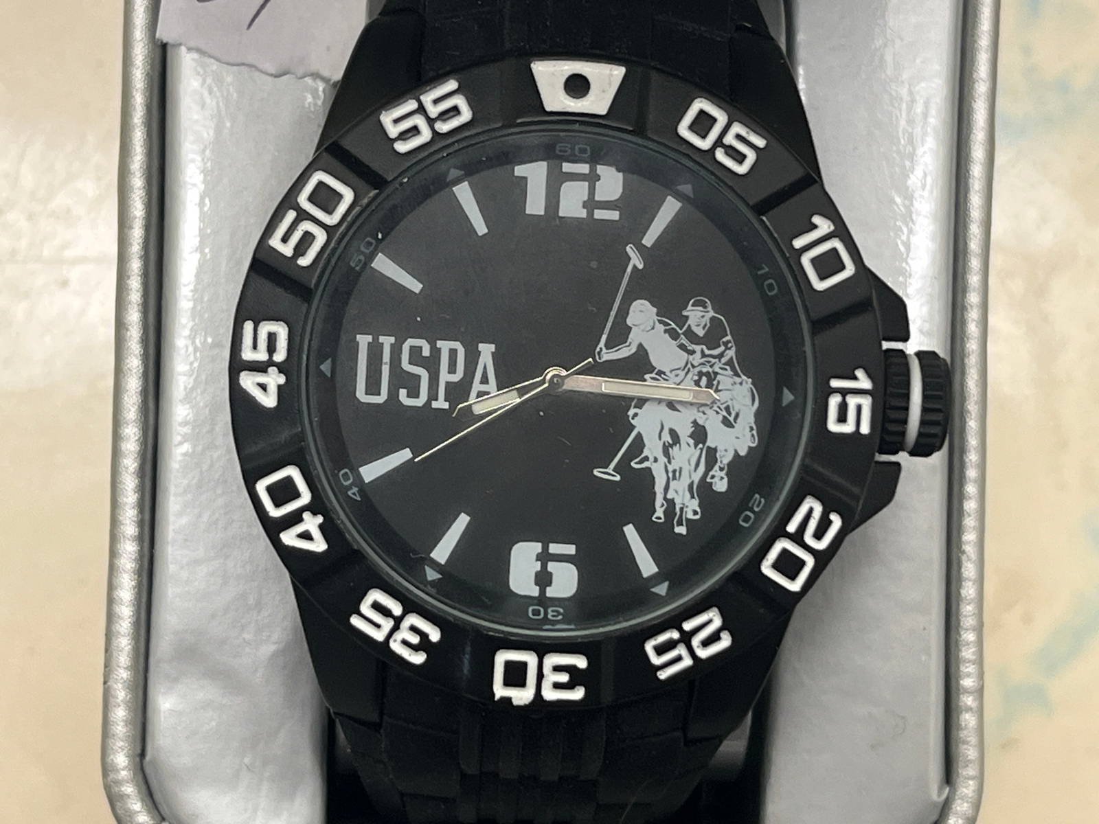 Uspa Black Band Polo Watch Auction