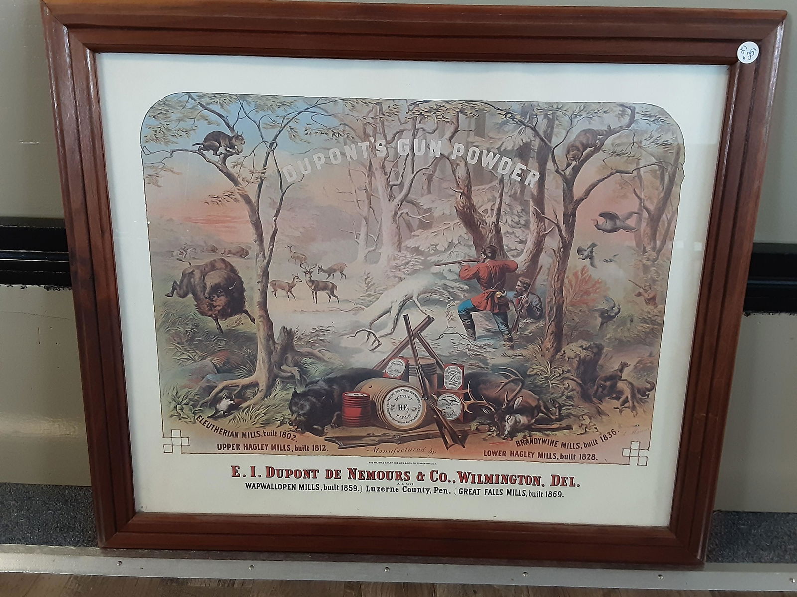 1869 DuPont gunpowder advertising sign - May 23, 2020 | Estate Auction ...