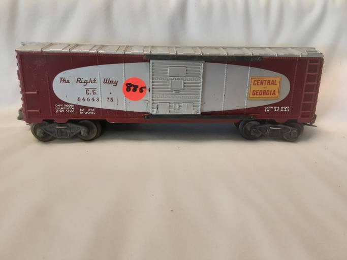 LIONEL CENTRAL GEORGIA BOX CAR - Aug 17, 2021 | Estate Auction Company ...