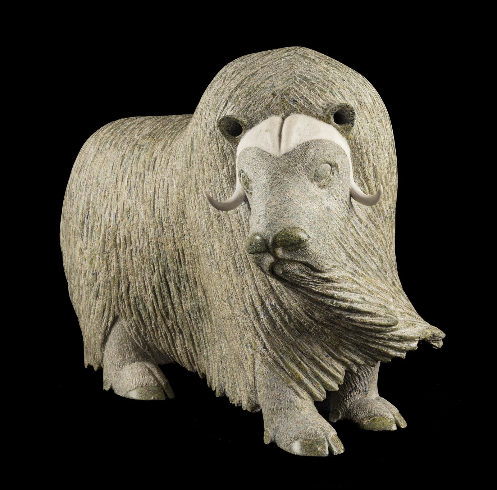 Lucassie Ikkidluak, Inuit, Windswept Musk Ox, 2007