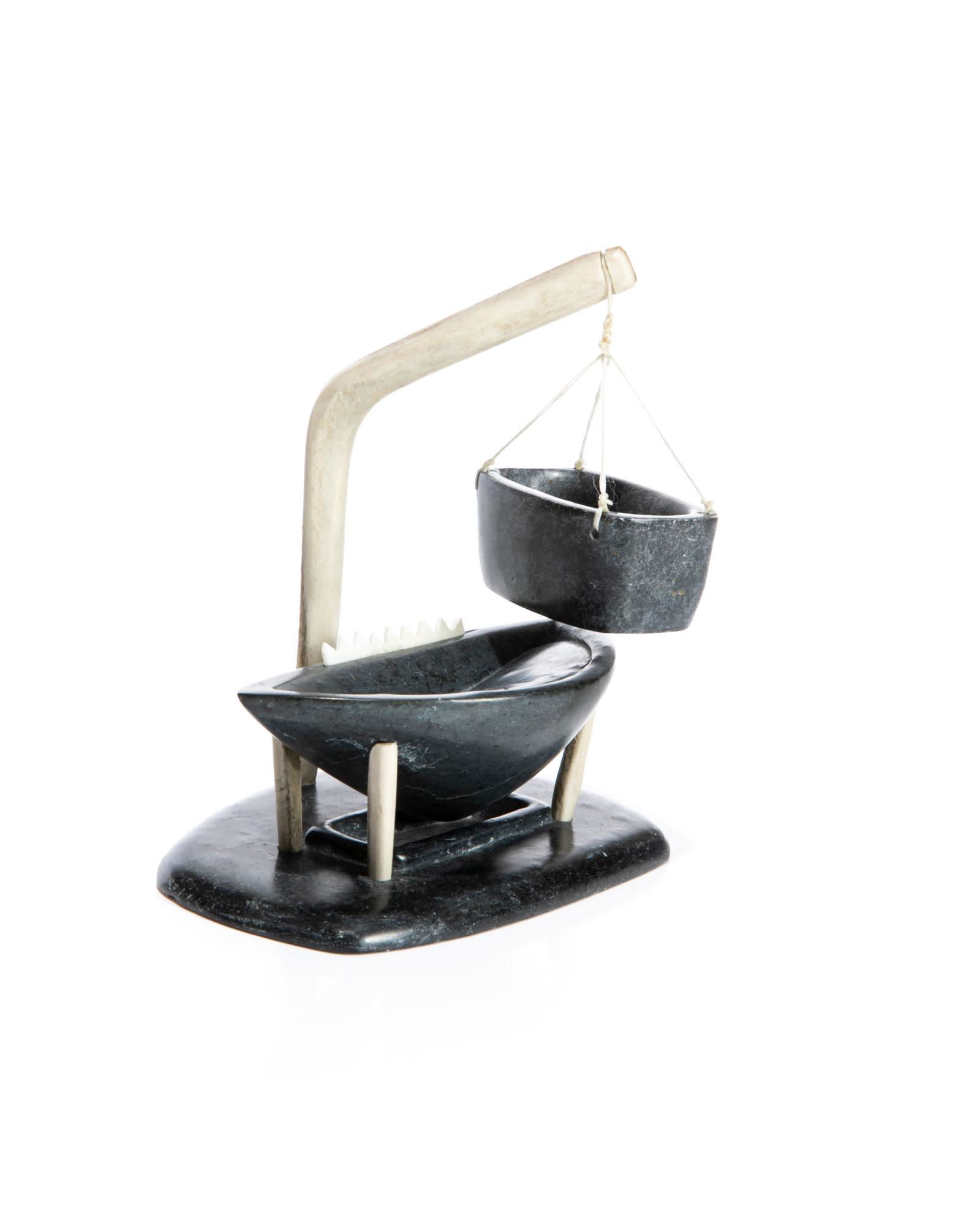 Unidentified Artist, Inuit, Model Qulliq And Cooking