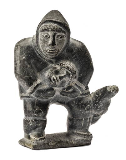 DAVIDIALUK ALASUA AMITTU, INUIT, Hunter Holding a Head, 1962 - Dec 05, 2022 | First Arts ...