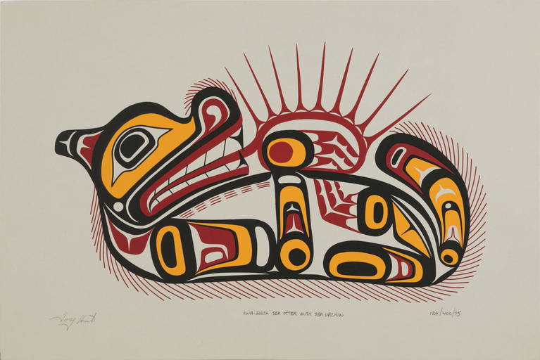 Tony Hunt, First Nations, Northwest Coast, Kwa Gulth Sea Otter With Sea ...