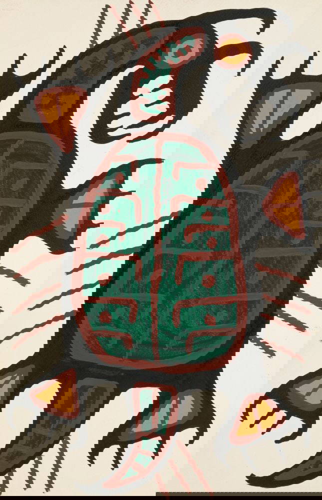 Norval Morrisseau, First Nations, Turtle, C. 1964-9 Auction