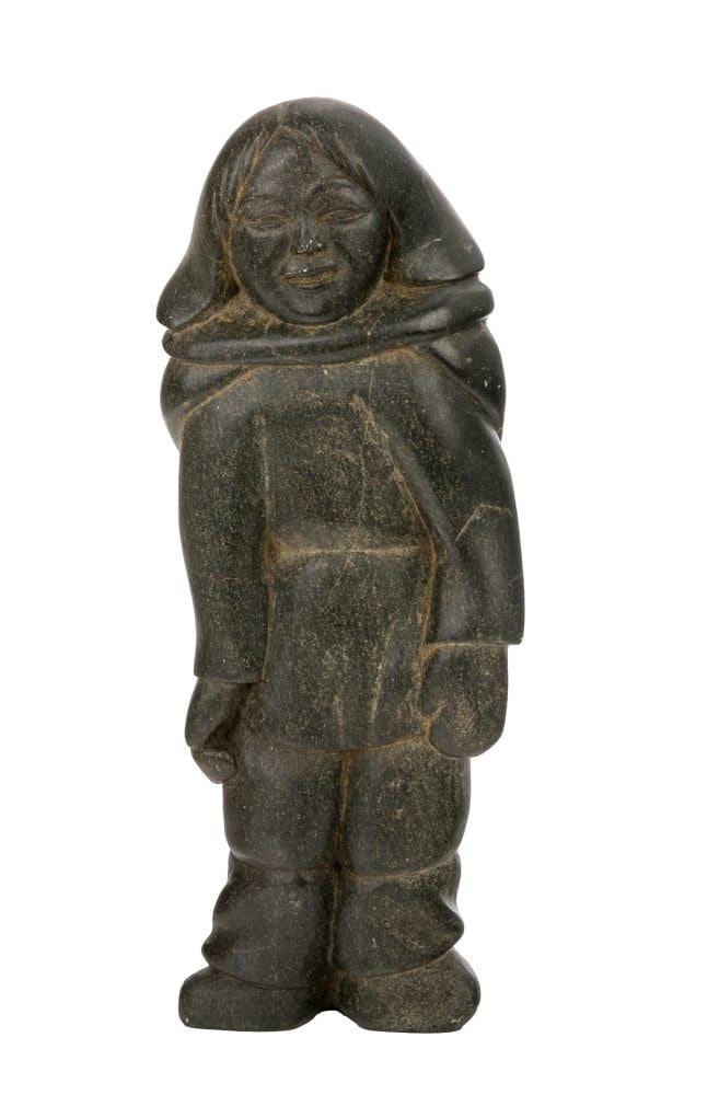 Kiugak (kiawak) Ashoona, Inuit, Mother With Sleeping Child In Her Amaut ...