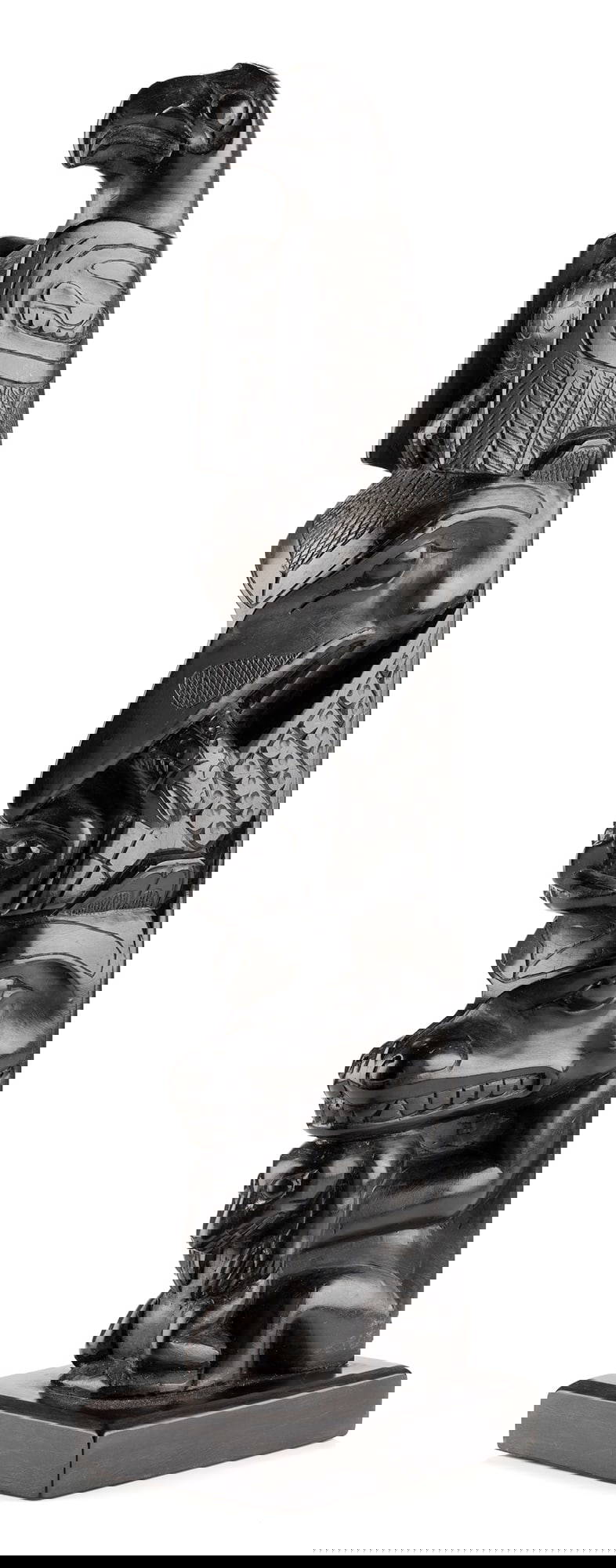 Prob. Paul Jones, Haida, Northwest Coast, Model Totem Pole, C. 1900 ...