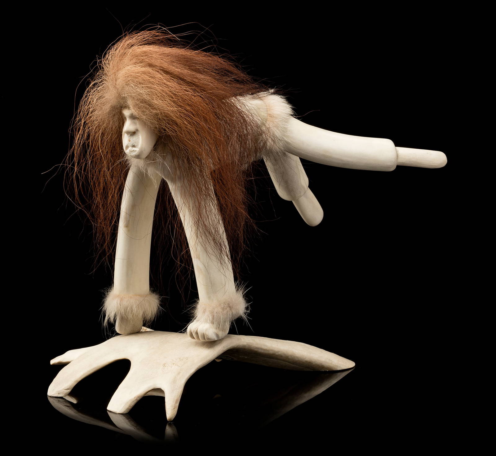 Nick Sikkuark, Inuit, Spirit With Wild Hair, C. Late 1990s Auction