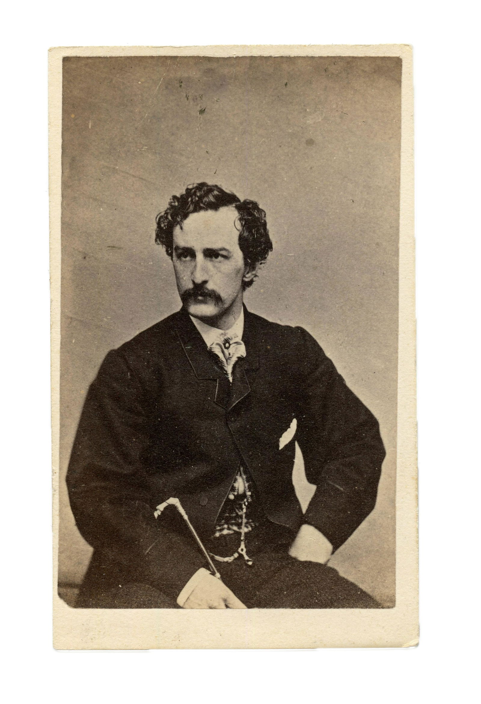 Cdv Of John Wilkes Booth ("wanted" Poster Shot)