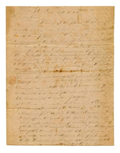 1818 St. Louis Letter, Young Man is “Headed West" (#0007) on Mar 11 ...