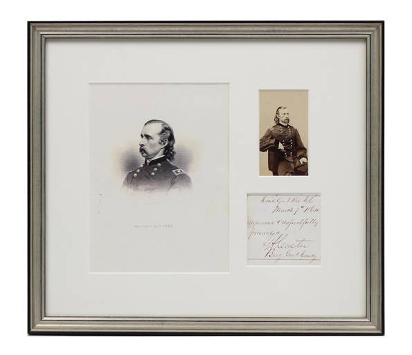 George A. Custer, Framed CDV & Signature (#0258) on Mar 11, 2023 ...