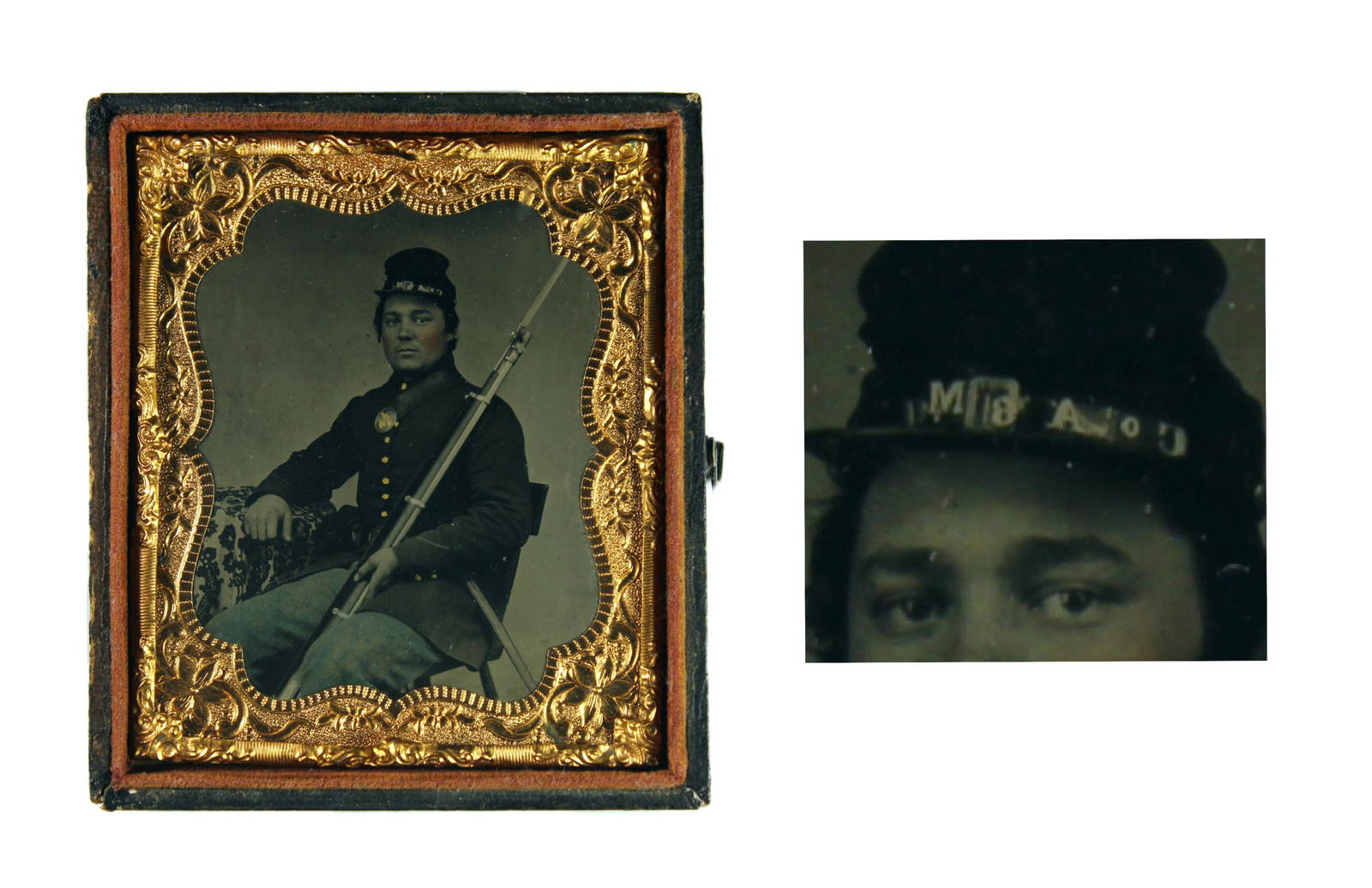 [civil War, Tintype] Maryland Hat Insignia Auction