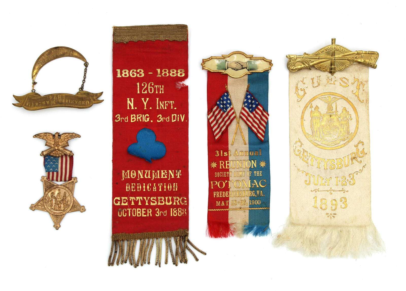 [civil War] Reunion Ribbons Auction