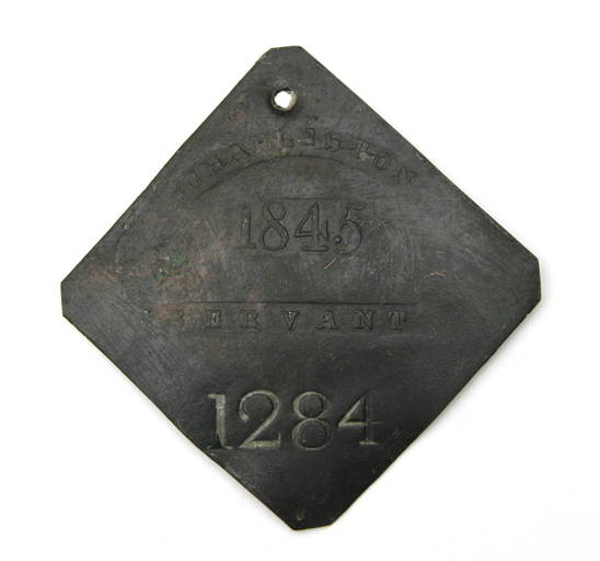 [slavery & Abolition] 1845 Slave Badge
