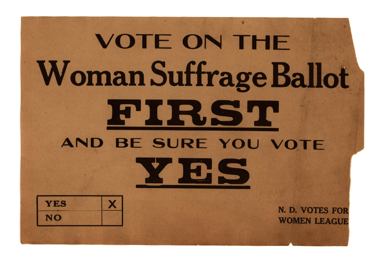 C. 1917 Women’s Suffrage Broadside [original] Auction