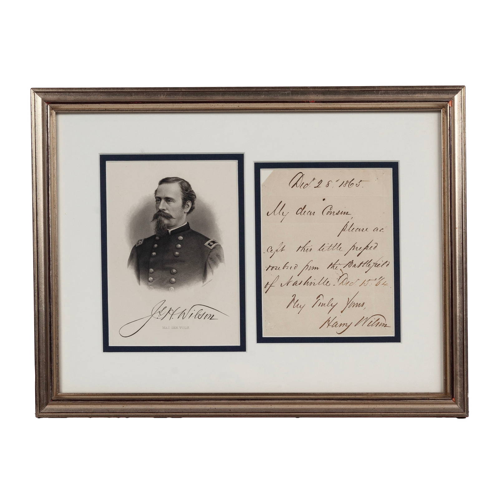 [civil War] Gen. James H. Wilson Autograph Note Signed Auction