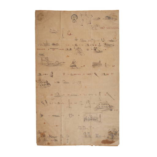 [civil War]. Incredible 1863 Soldier's Rebus Letter