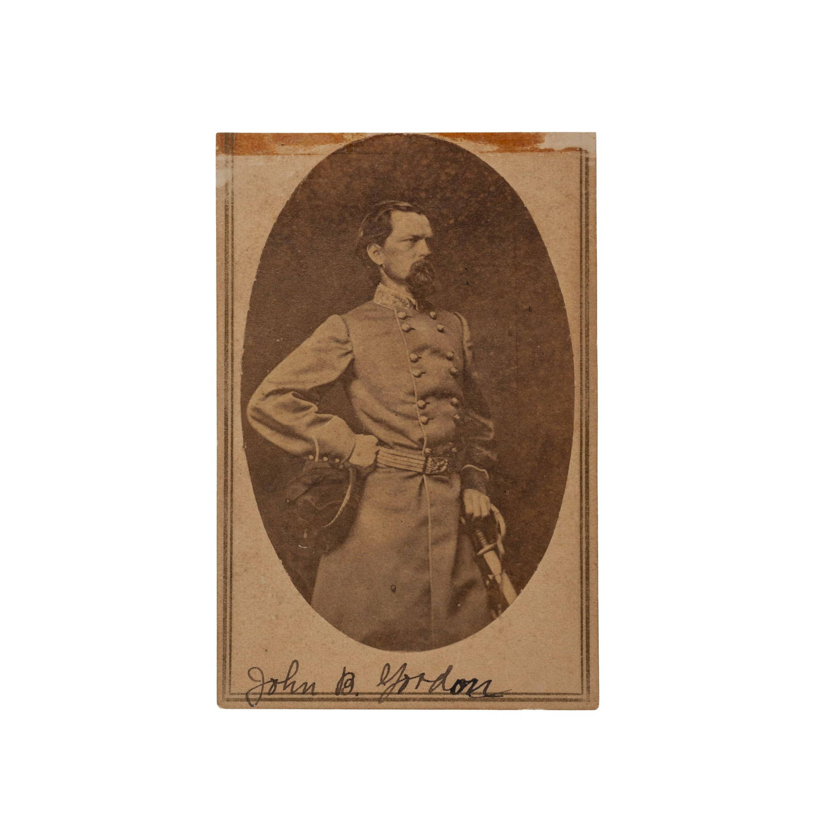 [civil War]. Csa General John B. Gordon, Cdv Auction