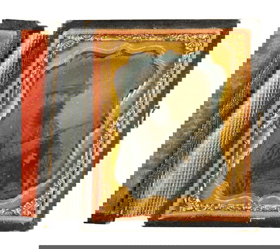 [ambrotype] Armed W/ Virginia Belt Plate