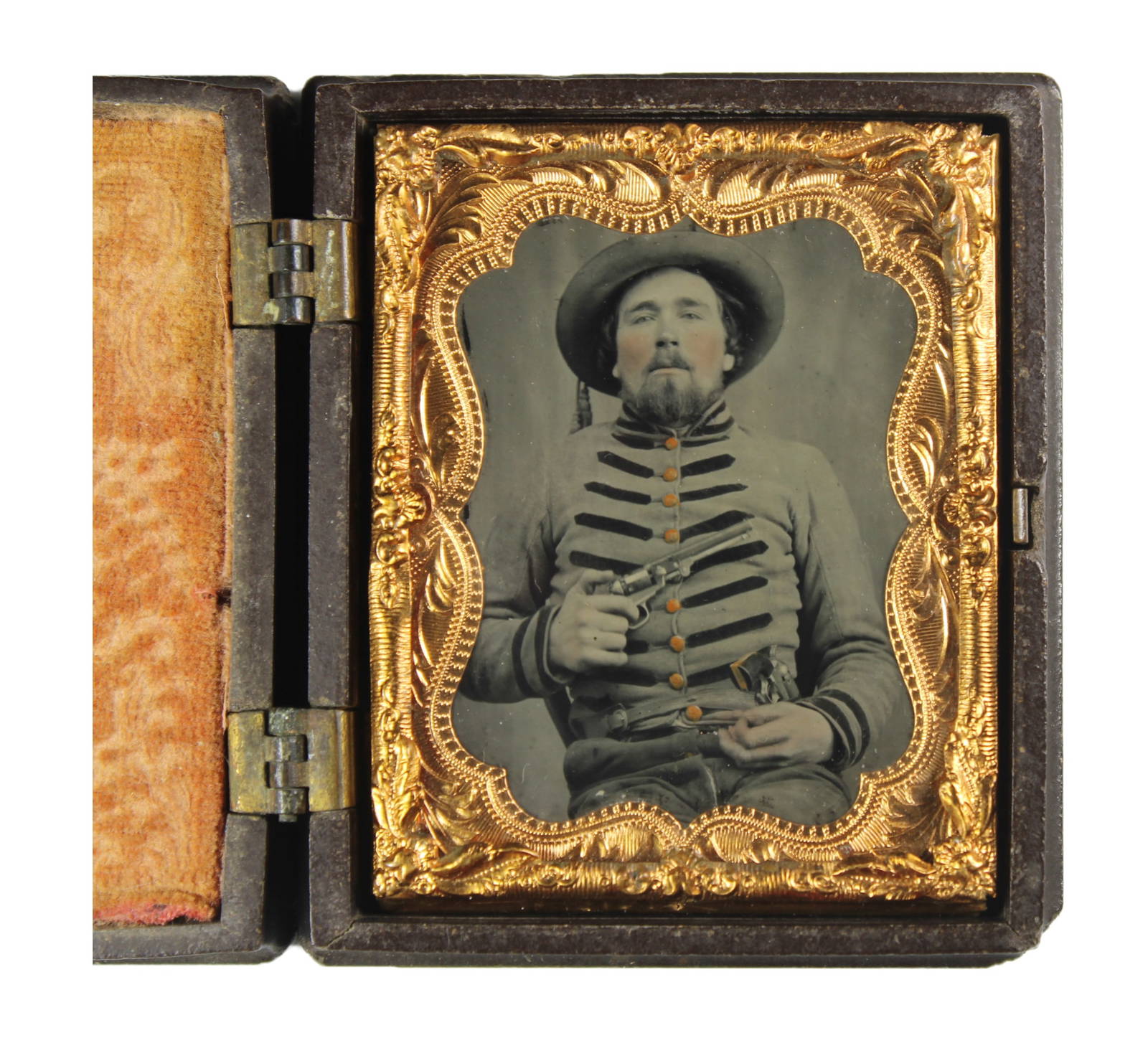 [ambrotype] Double-armed W/ Revolvers Auction