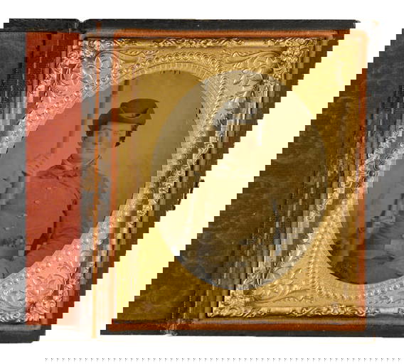 [ambrotype] Enlisteman W/ Csa Belt Plate