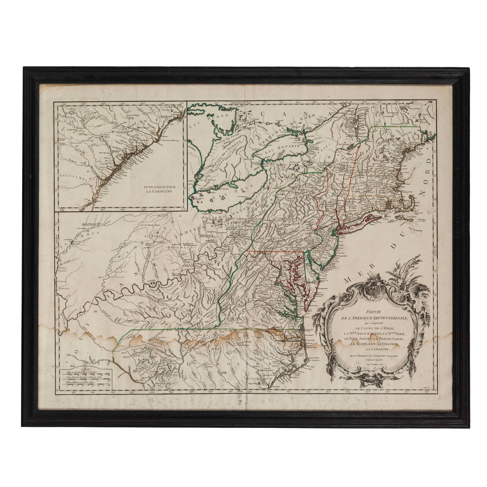 1755 Map Partie De L'amerique Septentrionale, Qui Comprend Le Cours De ...