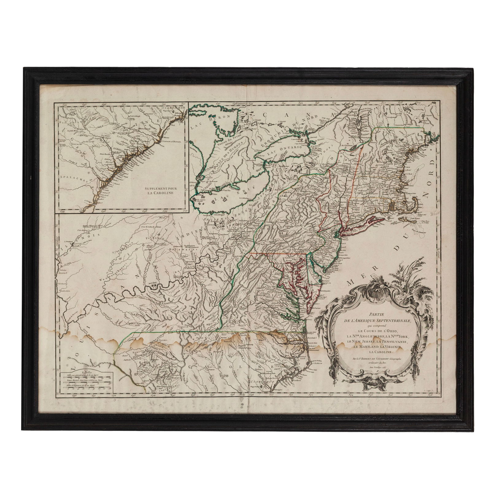 1755 Map Partie De L'amerique Septentrionale, Qui Comprend Le Cours De ...