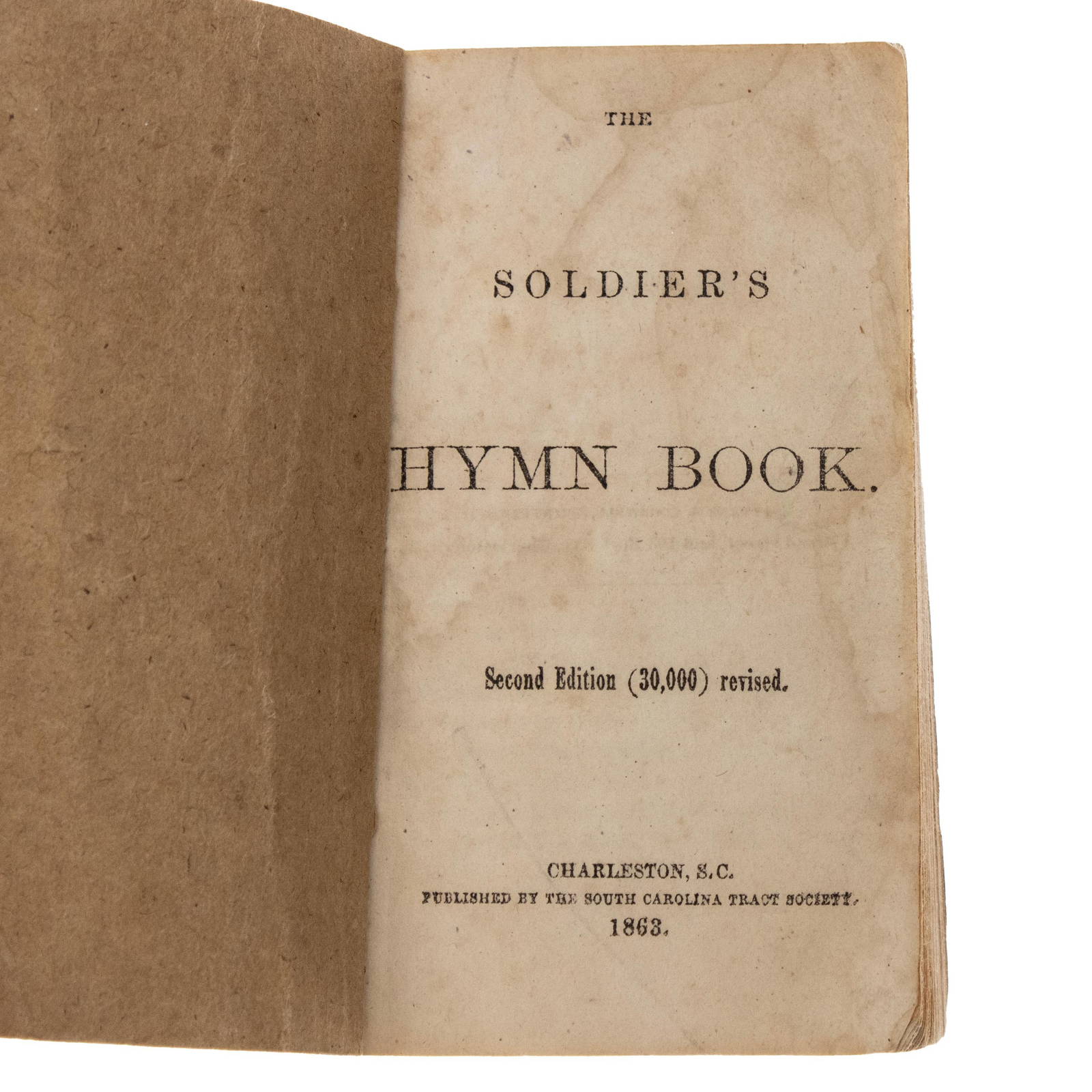 [civil War] 1863 Confederate Soldier's Hymn Book Auction