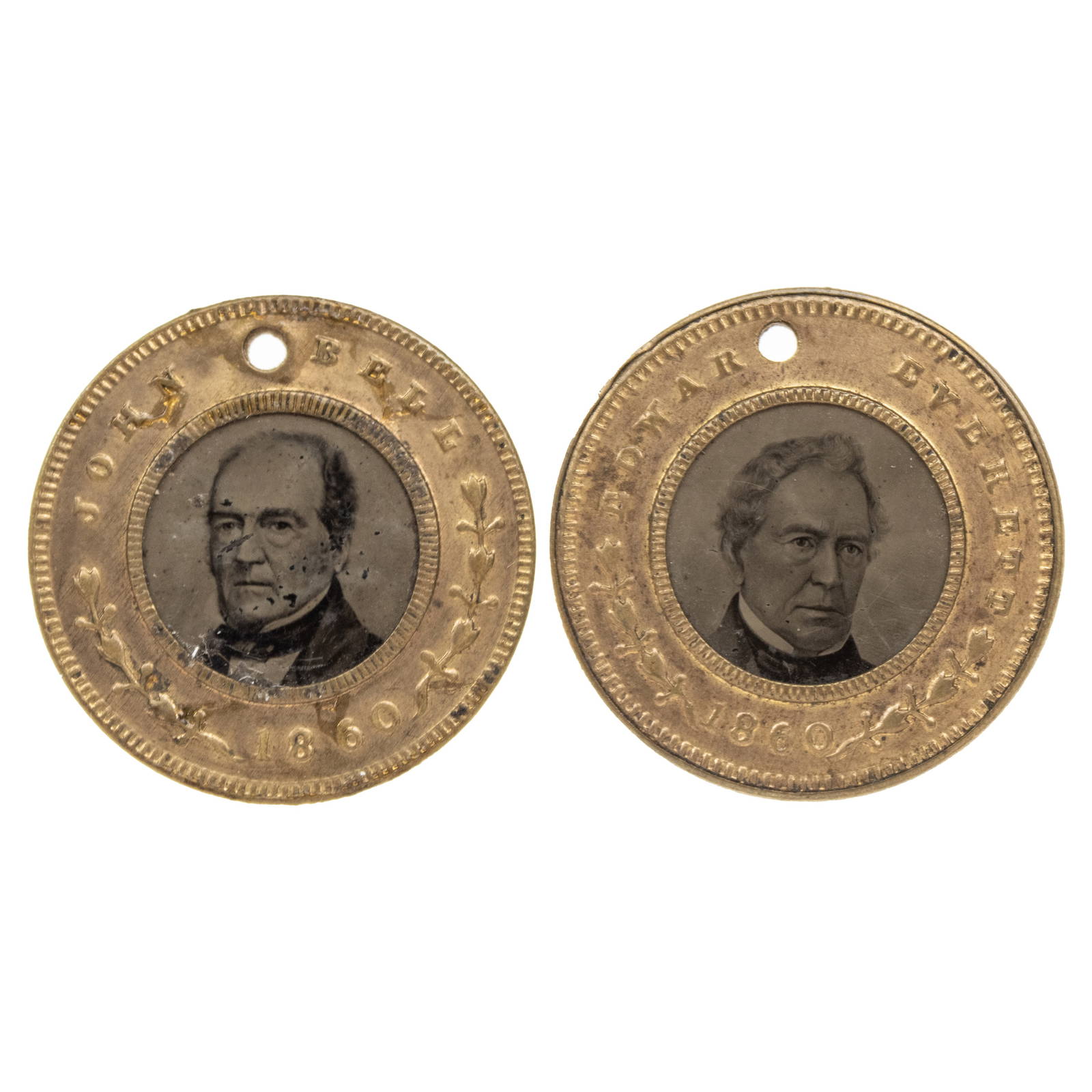 [politics] 1860 John Bell Ferrotype Campaign Token Auction
