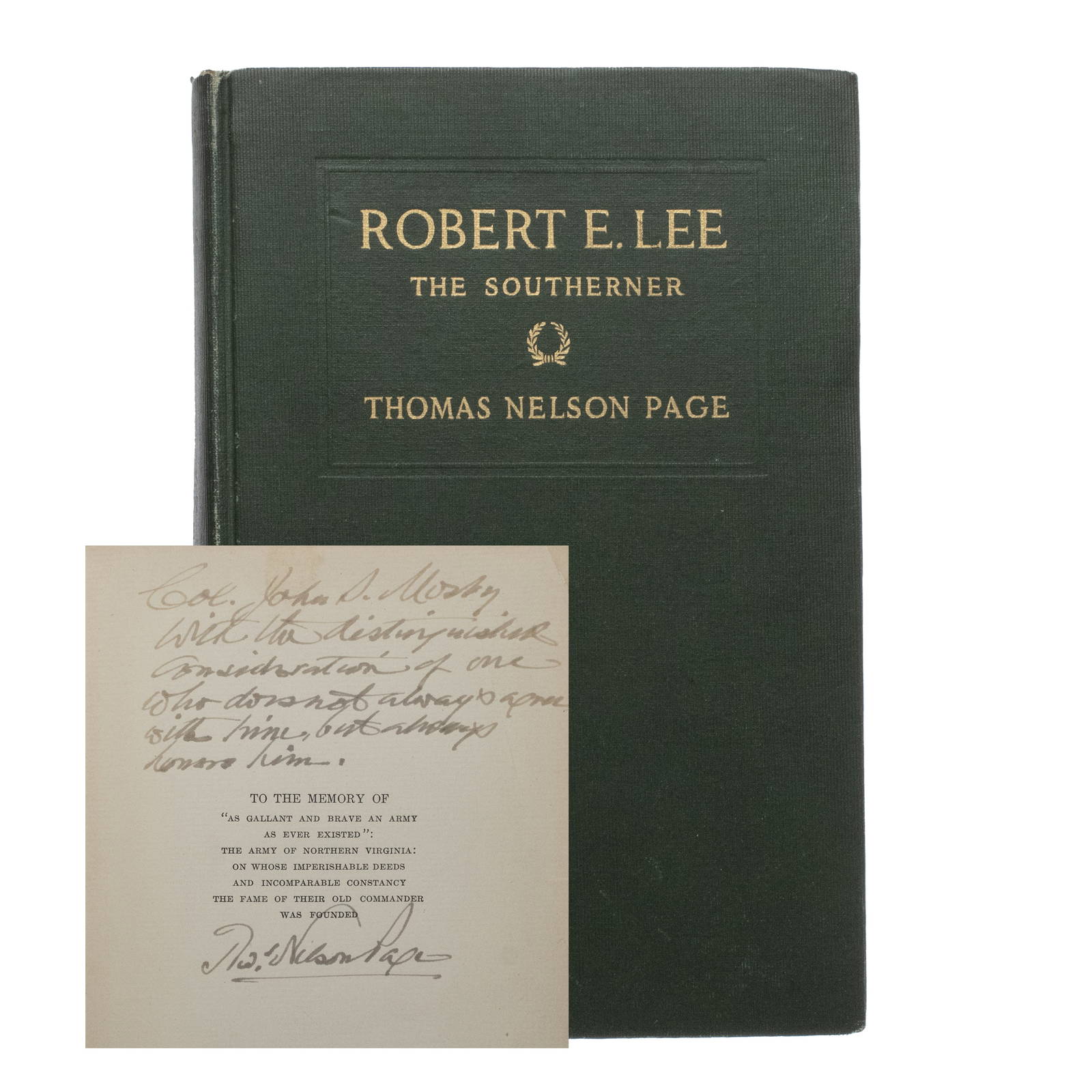 [civil War] Mosby's Annotated Copy Of "robert E. Lee The Southerner ...