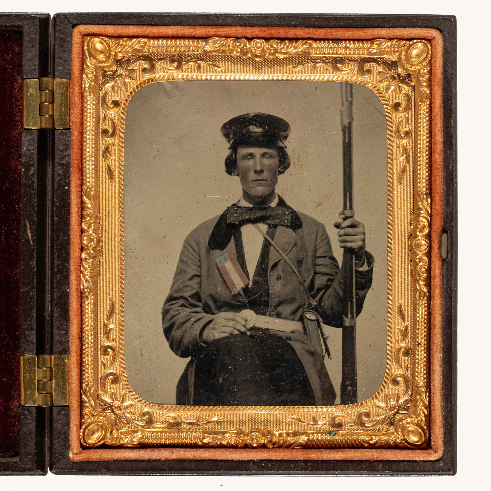 [civil War] Patriotic Confederate W/ Secession Flag Auction