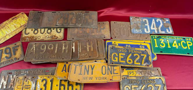 Antique, Vintage License Plates