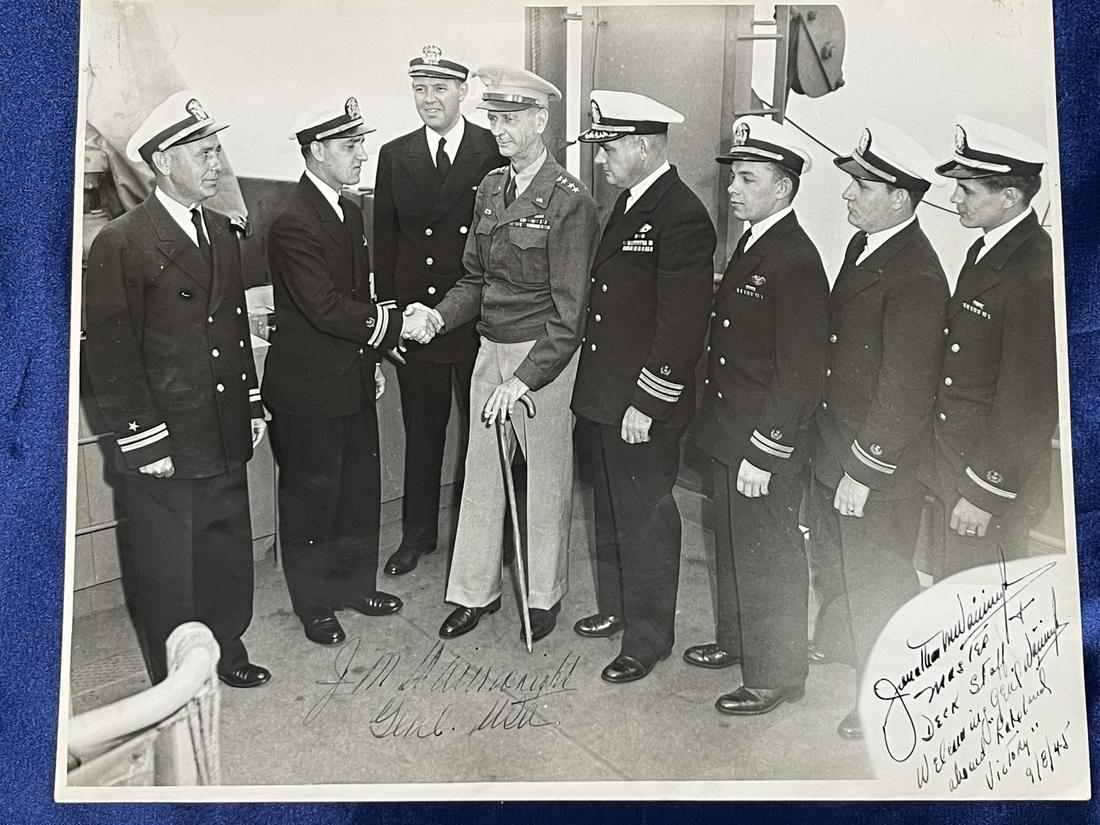 Wwii Signed Photo General J.m. Wainwright