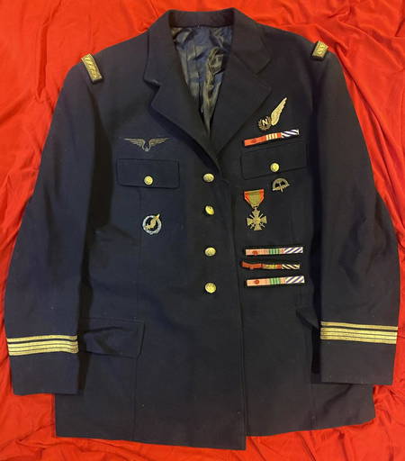 Rare Wwii Raf French Air Force Officer's Uniform Dfc