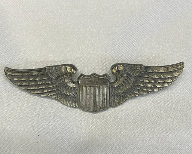 Wwii Aaf Pilot's Wings Luxenberg Ny 3in. 1st Pattern