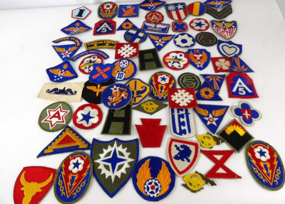 Mixed Lot Of Ww2 Shoulder Patches Auction